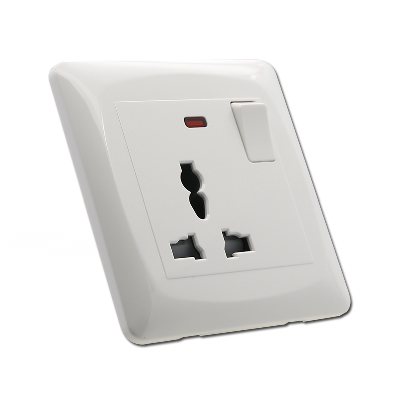 1 gang 13A multi-function socket with switch electrical wall socket-Cixi Niulai Electrical ...